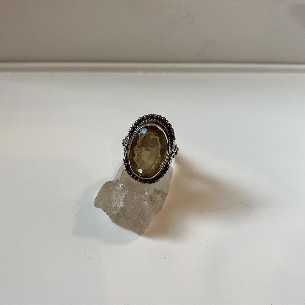 Sterling Silver Quartz Crystal Ring - Gem